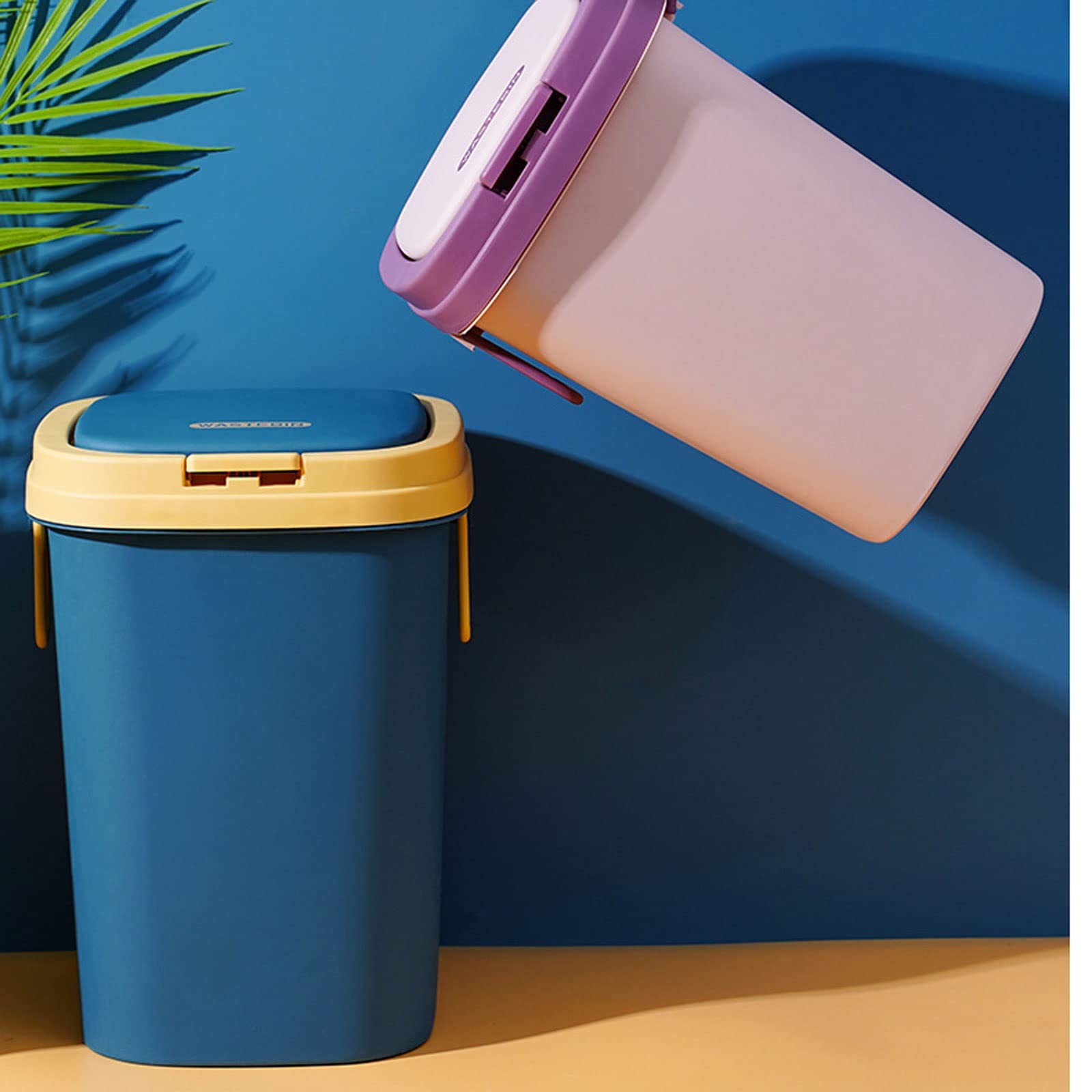 TURHAN Trashcan, Kitchen Trash Can Kitchen Waste Bin Kitchen Garbage Cans Recycle Rubbish Bin for Kitchen Dustbin Garbage Bin Trash Bin Trashcan (Color : Pink)