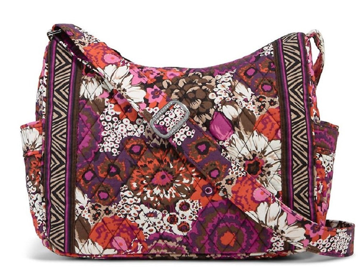 Vera Bradley On the Go Shoulder Hobo Style Handbag in Rosewood