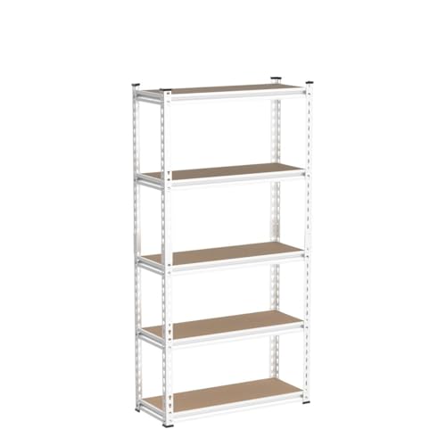 Topeakmart Storage Shelves 5 Tier Adjustable Metal Shelving Unit Utility Shelves Garage Storage Racks for Warehouse Garage Pantry Kitchen- Silver, 29.5 x 12 x 60 Inch