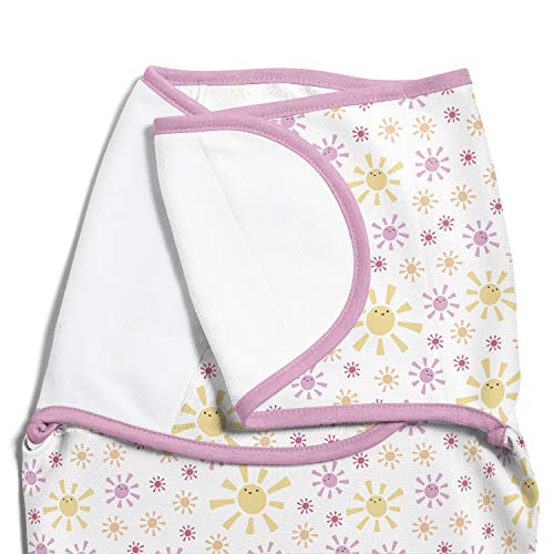 SwaddleMe Luxe Whisper Quiet Swaddle β Size Small/Medium, 0-3 Months, 2-Pack (You Are My Sunshine) Extra-Soft Newborn Swaddle Wrap With Silent Fabric Closure and Bottom Zipper for Diaper Changes