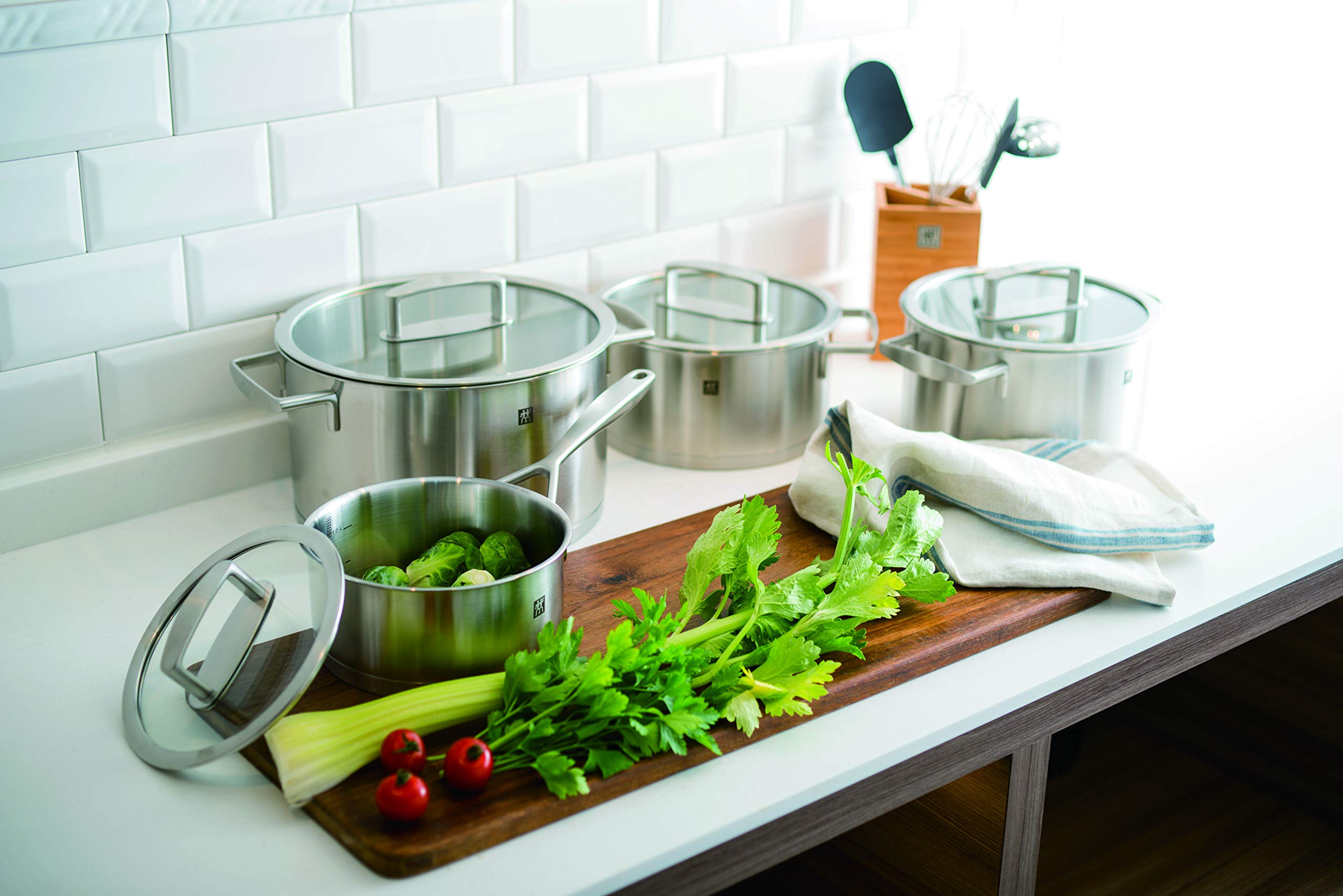 Zwilling 66467-240 Vitality Serving Pan, 9.4 inches (24 cm), 3 L), Stainless Steel, Two-Handed, 3-Layer Base, Casserole, Induction Safe, Dishwasher Safe, 10 Year Warranty