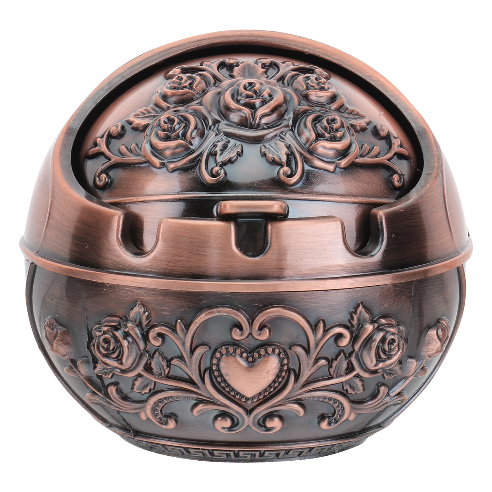 Veemoon Windproof Metal Ashtrays with Lid Vintage Decorative Ashtray Desktop Smokeless Ashtray Fancy Ashtray Gift for Home Office