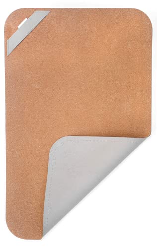 Vegan Leather Baby Changing Mat by Lark Baby Goods - Waterproof Wipeable Portable Diaper Pad - Foldable for Travel (14 x 22 in) - Grey