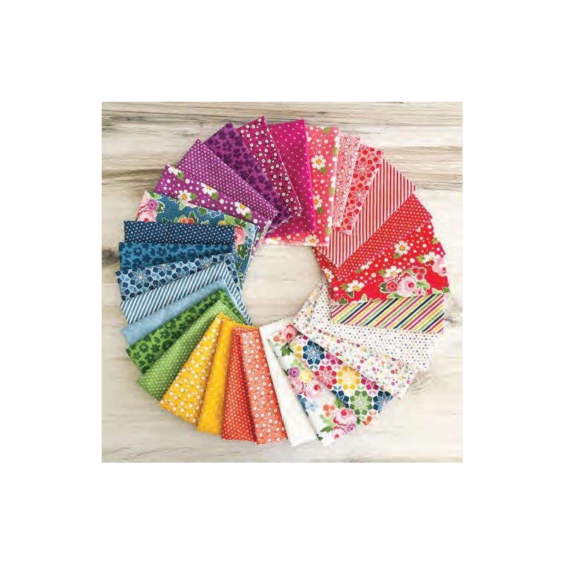 Zinnia Charm Pack by April Rosenthal; 42-5" Precut Fabric Quilt Squares