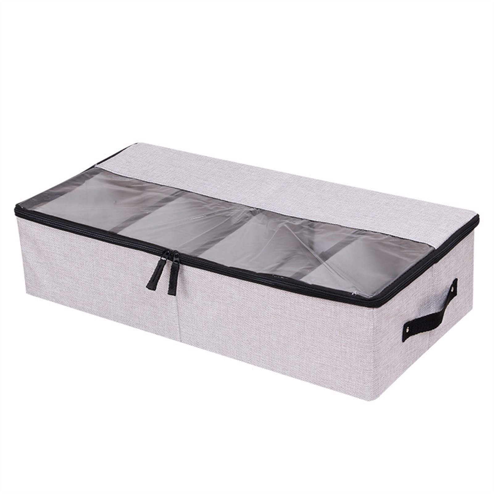 Transparent Creative Shoes Cabinet Foldable Divided Grid Shoe Box Grids Shoes Storage Bag Shoes Organizer Holder Box (Color : Z) (Light Grey)