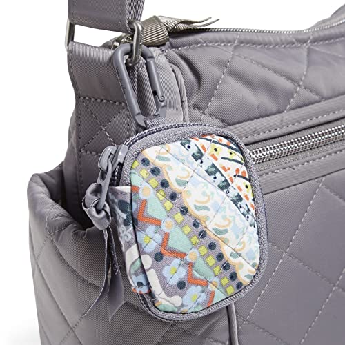 Vera Bradley Women's Cotton Bag Charm for Airpods, Citrus Paisley - Recycled Cotton, One Size