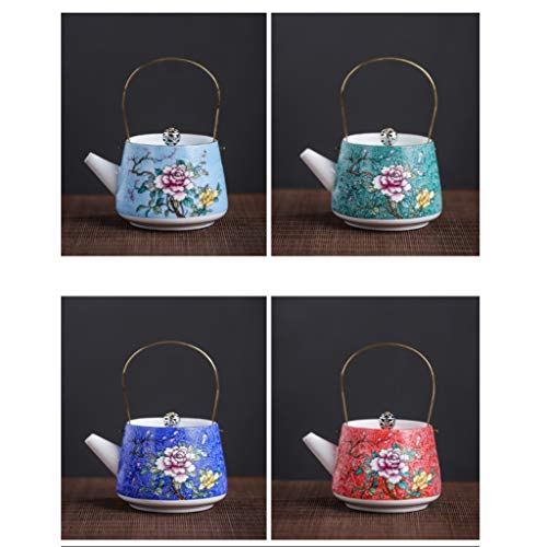 ZNZN Ceramic Kettle Retro Teapot Household Fashion Small Teapot with Exquisite and Comfortable Design Handle (210ml,7.1oz) Multifunctional Water Kettle (Color : F)