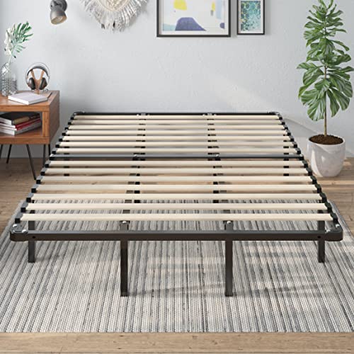ZINUS SmartBase Euro Slats Mattress Foundation / 14 Inch Metal Platform Bed Frame / No Box Spring Needed / Sturdy Steel & Wood Frame / Underbed Storage, Queen