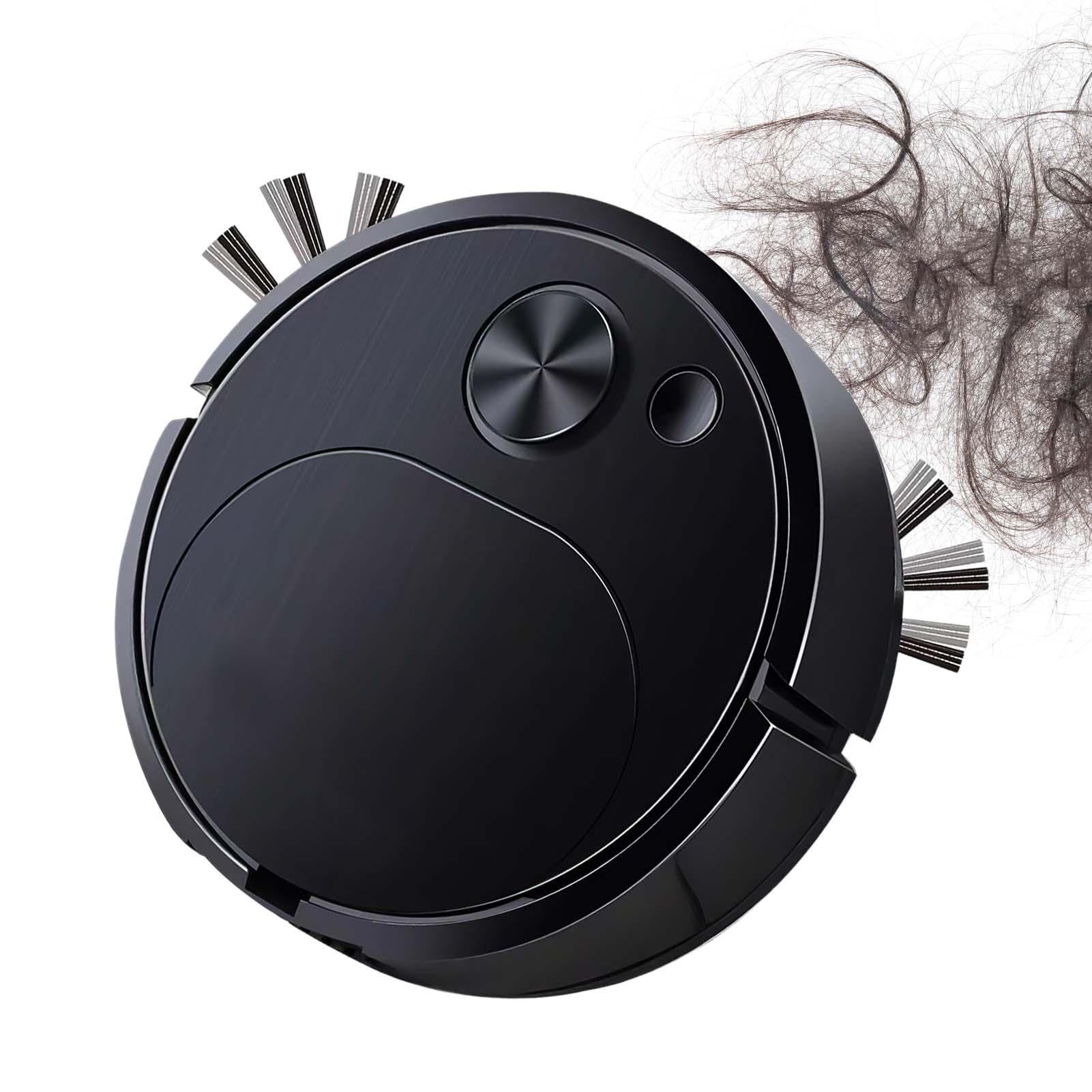 YanHao Mini Robotic Vacuum, 3-in-1 Robot Floor Vacuum Cleaner, Durable Sweeping mop Robot Vacuum, Robotic Floor mop Cleaner with USB Fast Charging Port, Vacuum Floor Cleaning Machine for House Office