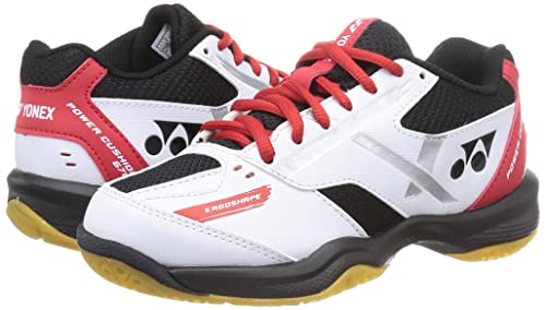 YONEX(ヨネックス) Unisex's Badminton Shoe, White/red, 8.5