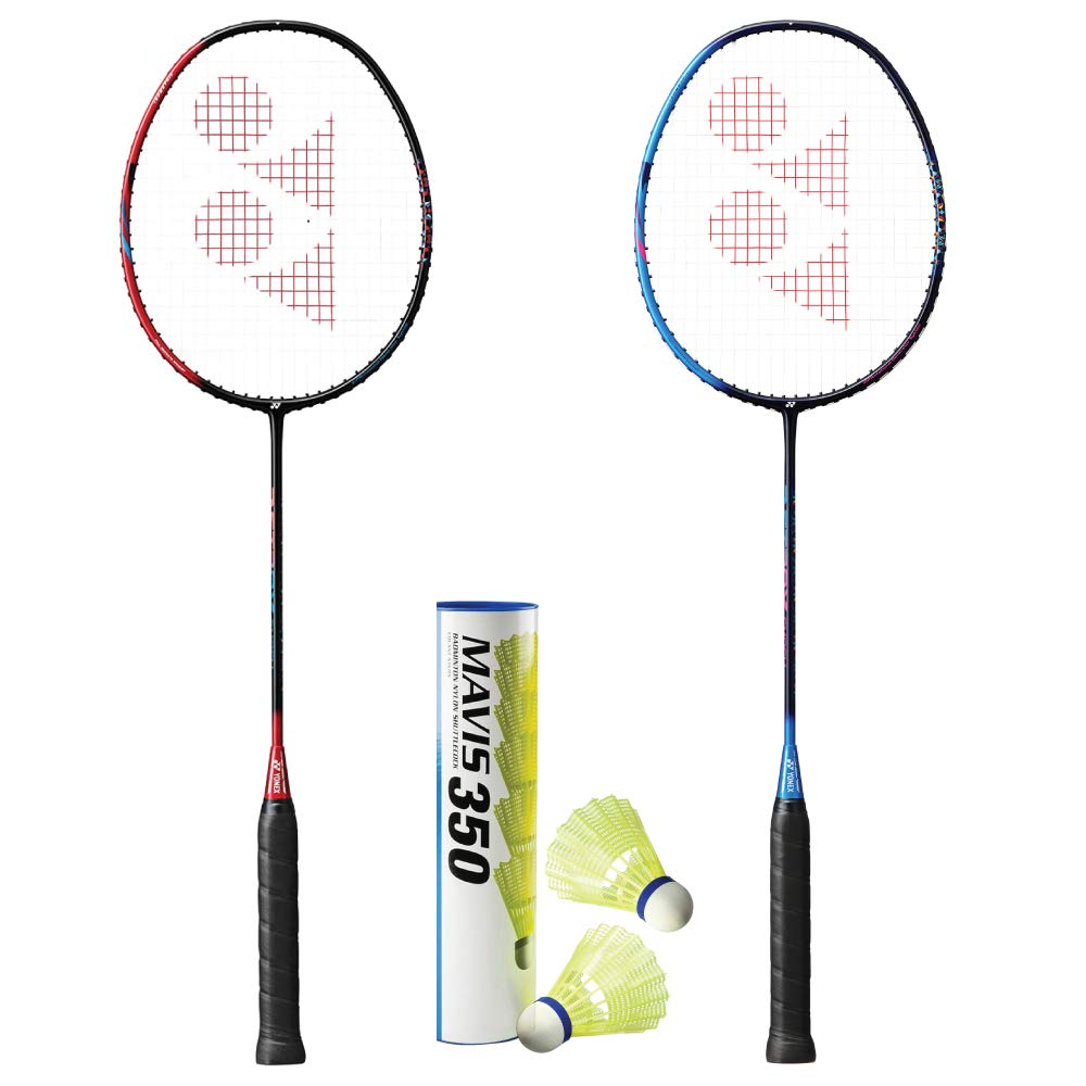 YONEX Astrox Smash (2 Rackets) and 1 Tube of Mavis 350 Shuttlecock Badminton Combo Set
