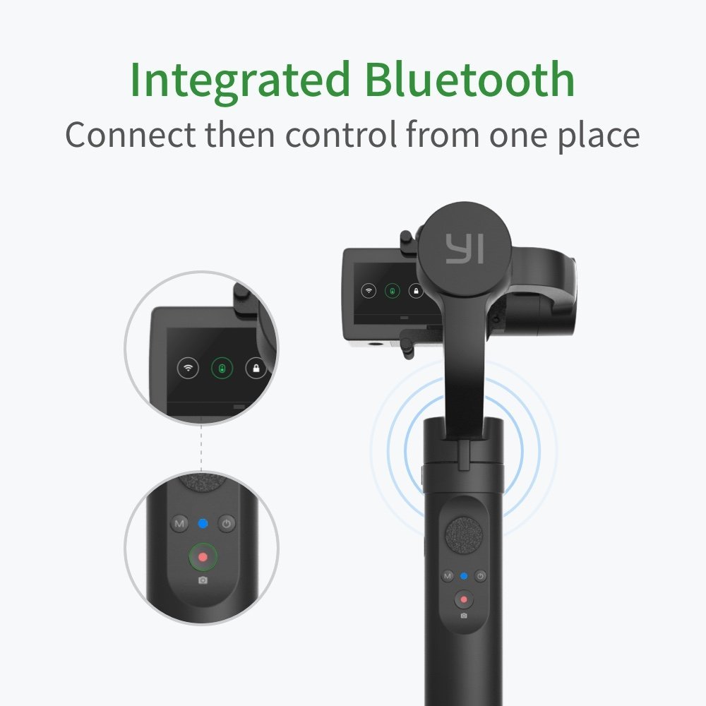 YI Action Gimbal stabilizer 4K, 4K+, and Lite Action Camera, Universal (98005)