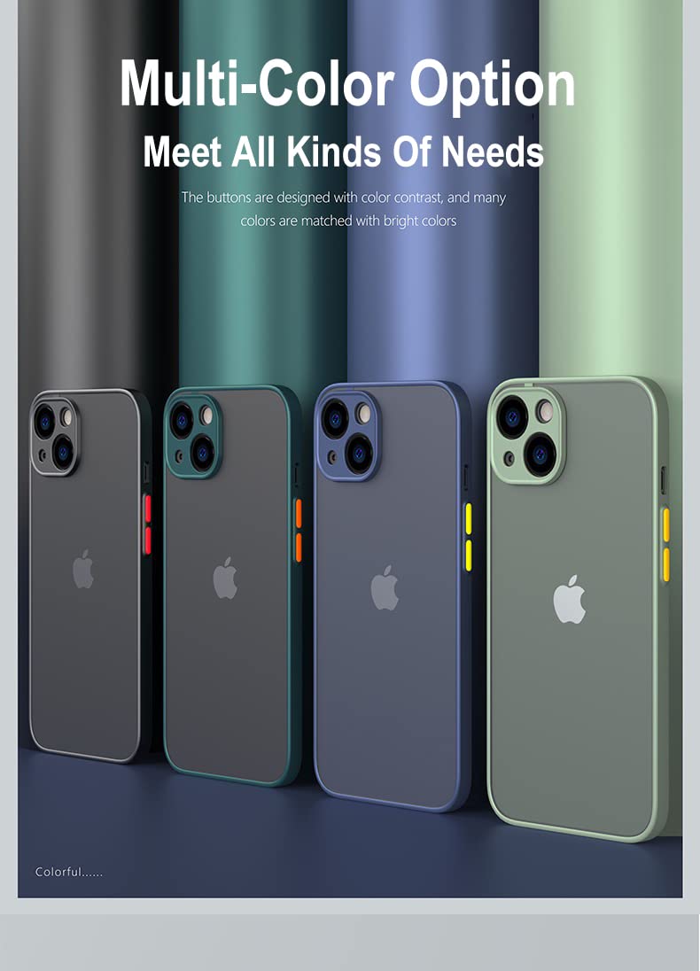Topwin Matte Case for iPhone 14 Pro Max 6.7'', Translucent Shockproof Hard PC Back with Soft Silicone Bumper Full Camera Lens Protection Cover for Apple iPhone 14 Pro Max 6.7 inch 2022 (Black)