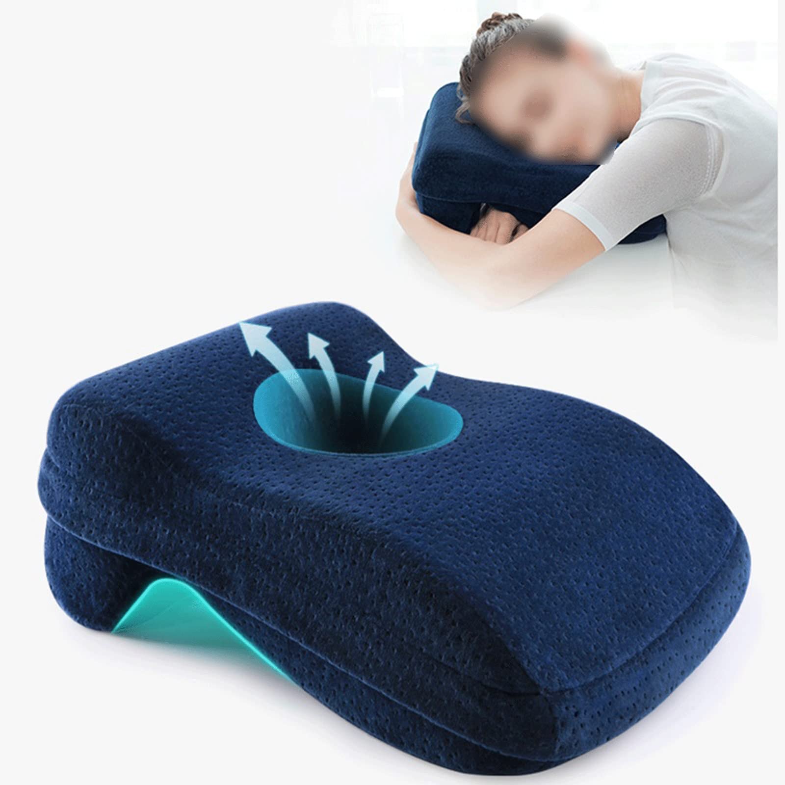 ZIFARM Bed Pillows, Memory Foam Nap Pillow Travel Head Pillow Neck Support Cushion Office Rest Nap Pillow Student Desk Sleep