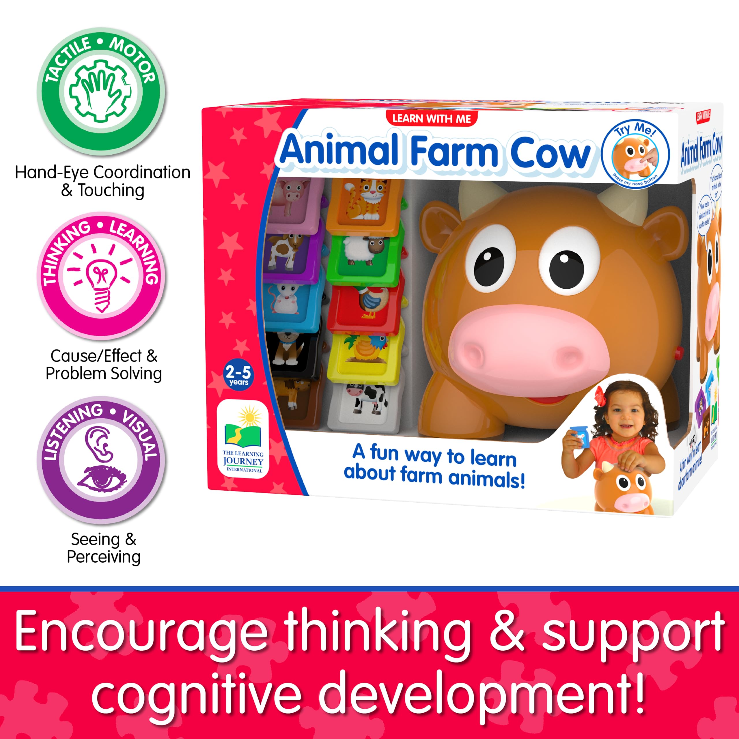 The Learning Journey: Learn with Me β Animal Farm β Teaching Toddler Educational Playset - Counting and Sorting - Preschool Learning Toys & Gifts for Boys & Girls Ages 2-5 Years
