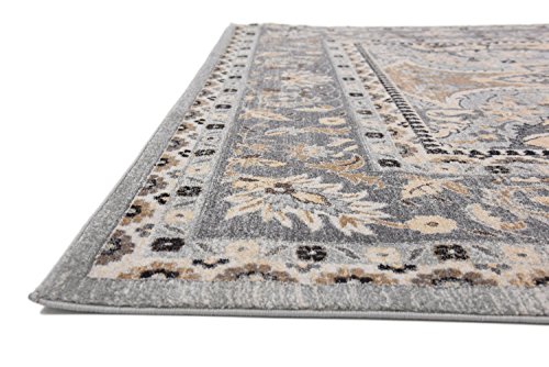 Unique Loom Tradition Collection Classic Southwestern Casual Design Area Rug (8' 4 x 8' 4 Square, Gray/ Ivory)