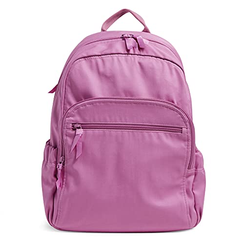Vera Bradley Women's Campus Backpack, Bookbag, Rich Orchid-Recycled Cotton, One Size