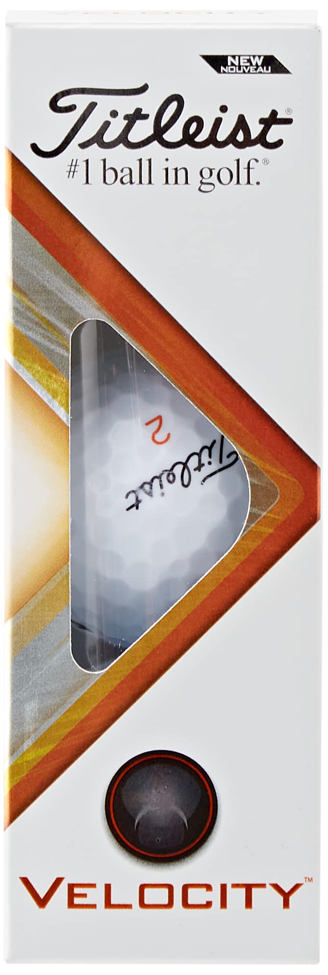 Titleist Velocity Visi Golf Ball, Men, White, One Size
