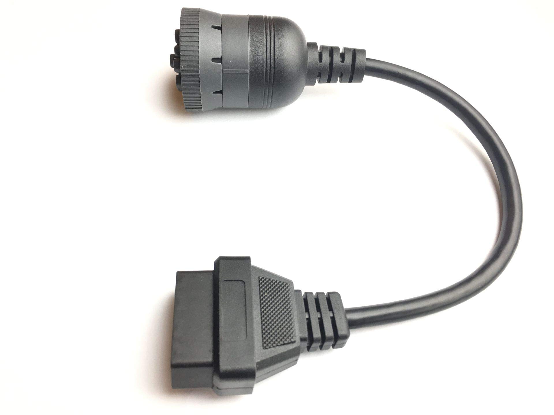 Type 1 J1939 9pin to OBD2 Cable Black J1939 to obdii Female Adapter for Truck