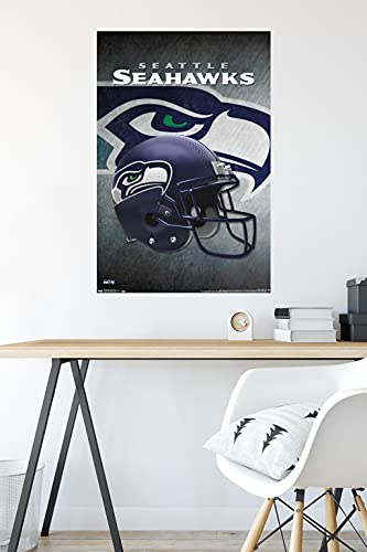 Trends International NFL Seattle Seahawks - Helmet 16 Wall Poster, 22.375" x 34", Unframed Version