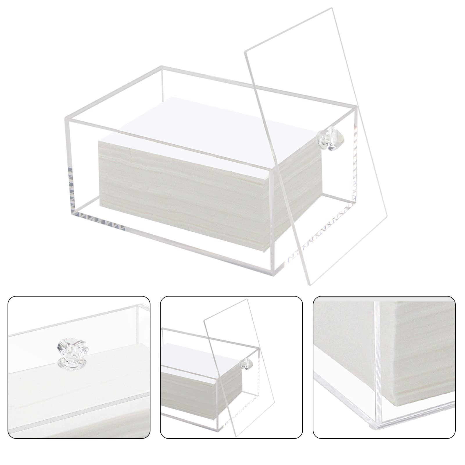 Weiai Acrylic Dryer Sheet Holder, Clear Dryer Sheets Box Container for Laundry Dispenser Storage