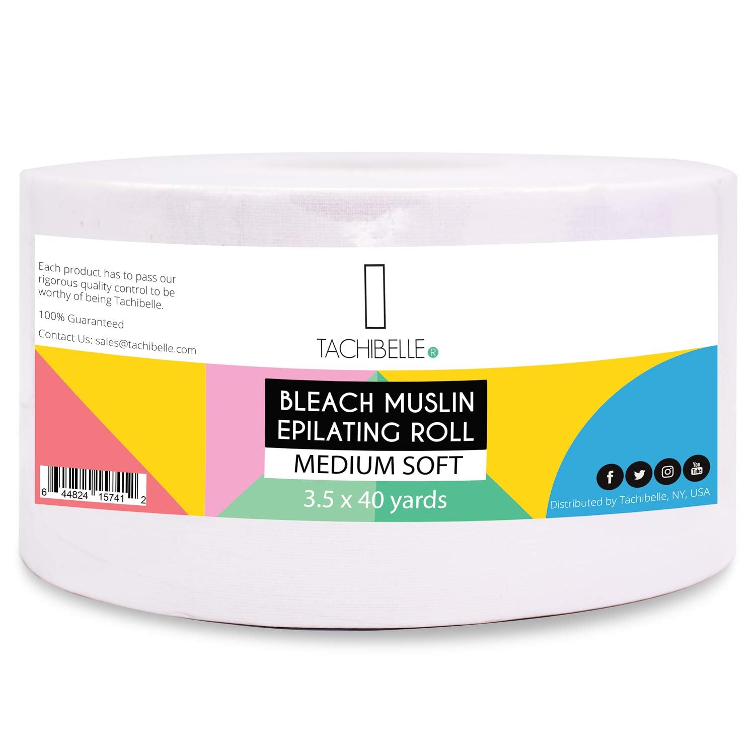 Tachibelle Muslin Epilating Waxing Roll x 100 yards SOFT Durable and Will Not Tear (40 Yard MEDIUM)