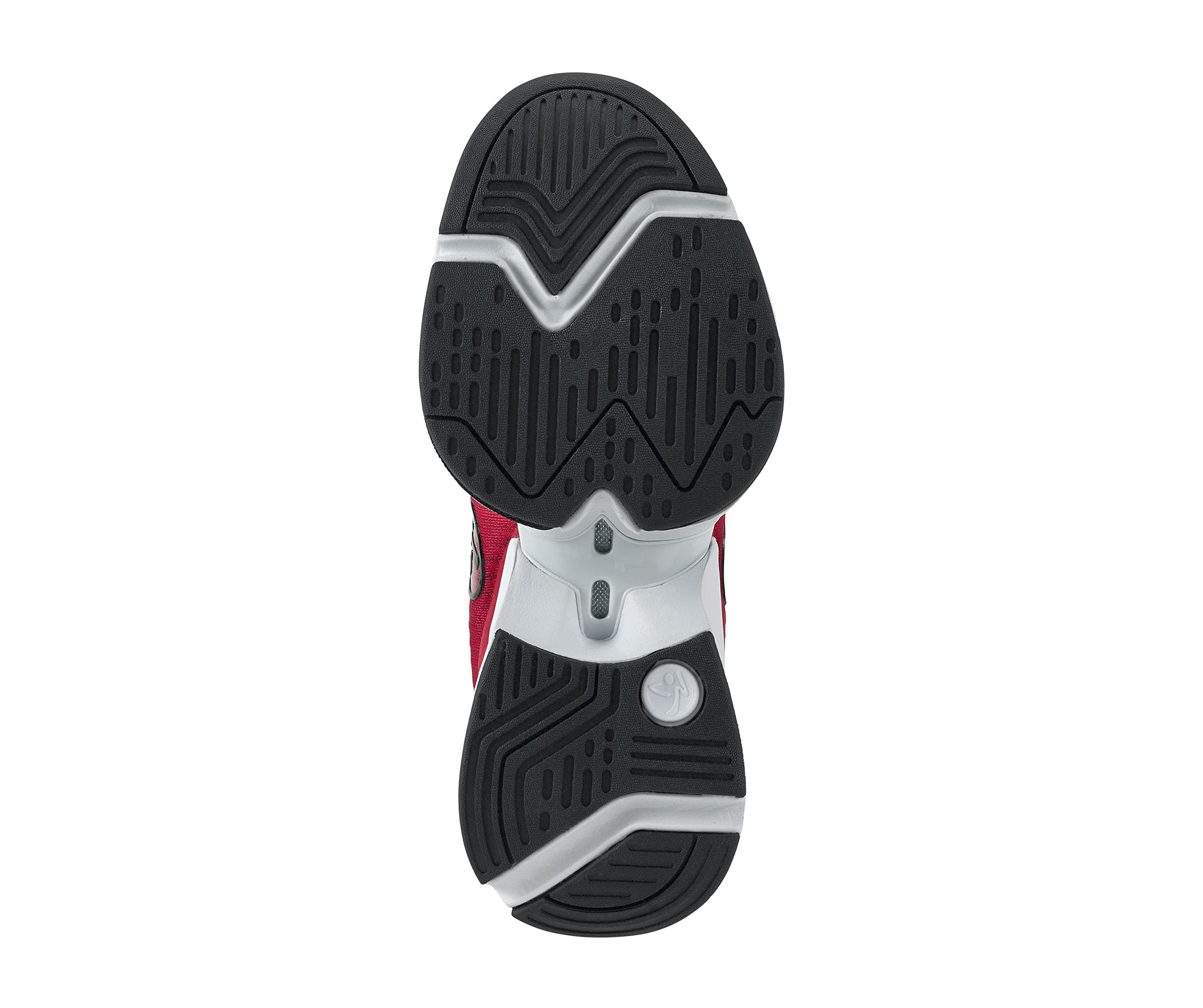 ZUMBA Workout Sneakers, Cute Non-Slip Shoes for Women Classic Air Stomp, Red, 8.5