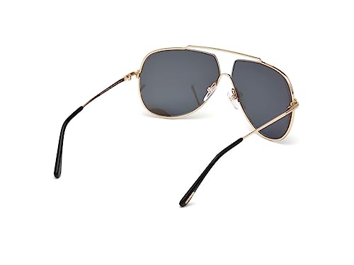 Tom Ford FT0586 Aviator Sunglasses TF586 Chase-02 (28A Gold/Black, Dark Gray)