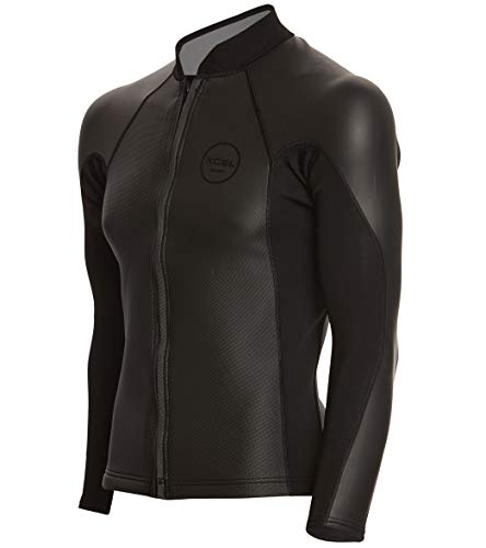 Xcel MensAxis 2/1mm Sharkskin Long Sleeve Front Zip Wetsuit Jacket (Black, XX-Large)
