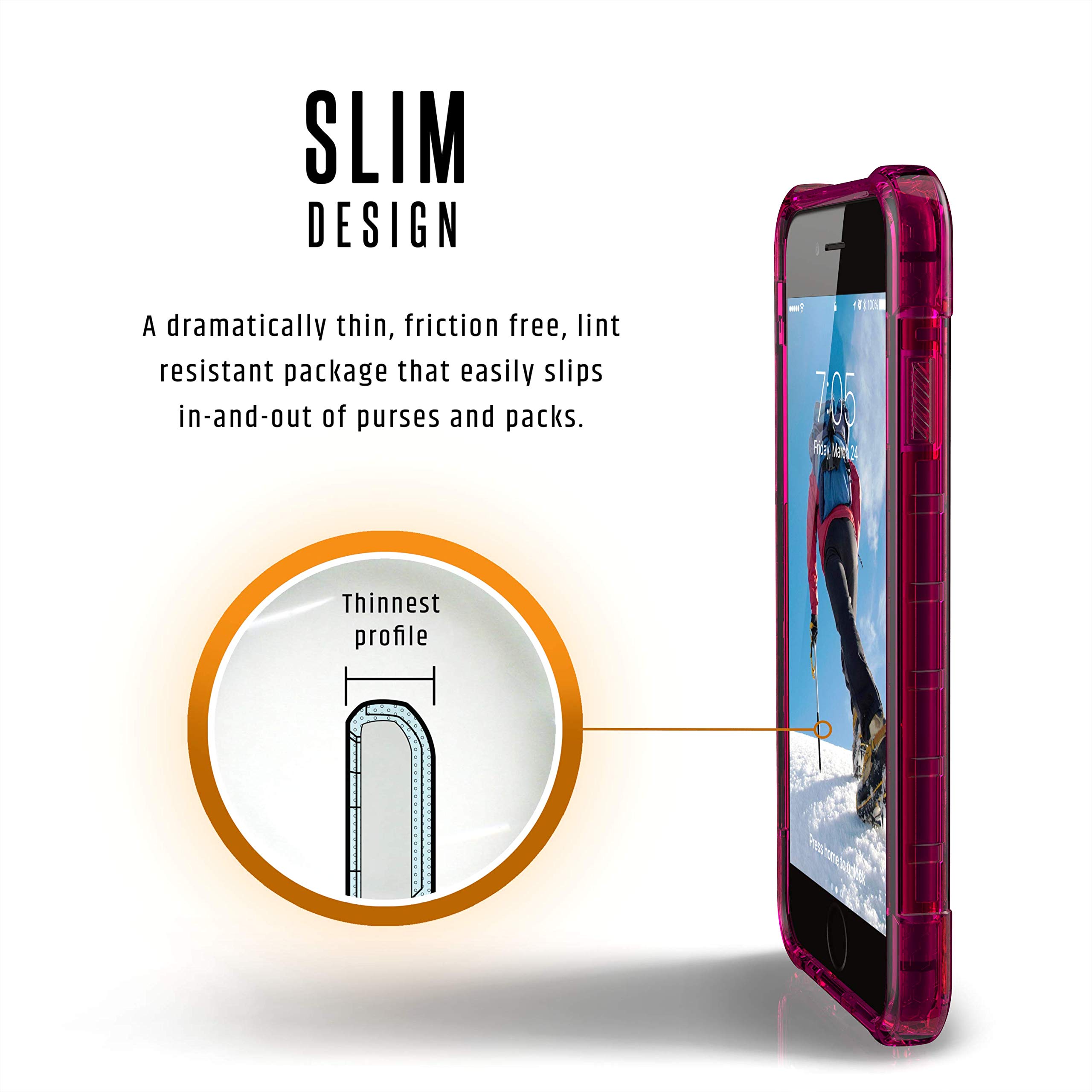 URBAN ARMOR GEAR UAG iPhone 8/iPhone 7/iPhone 6s [4.7-inch screen] Plyo Feather-Light Rugged [Pink] Military Drop Tested Phone Case