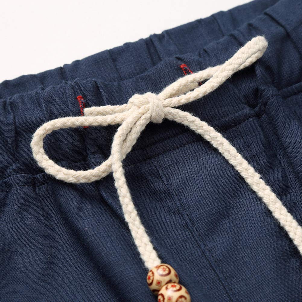Tansozer Mens Shorts Casual Drawstring Summer Beach Shorts with Elastic Waist and Pockets (Sky Blue, Medium)