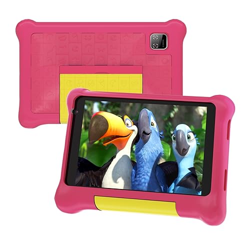 XCX Kids Tablet, 7 inch Tablet for Kids Android 12 Quad Core Processor 2GB RAM 32GB Children Tablet with Parental Control,Shockproof Case