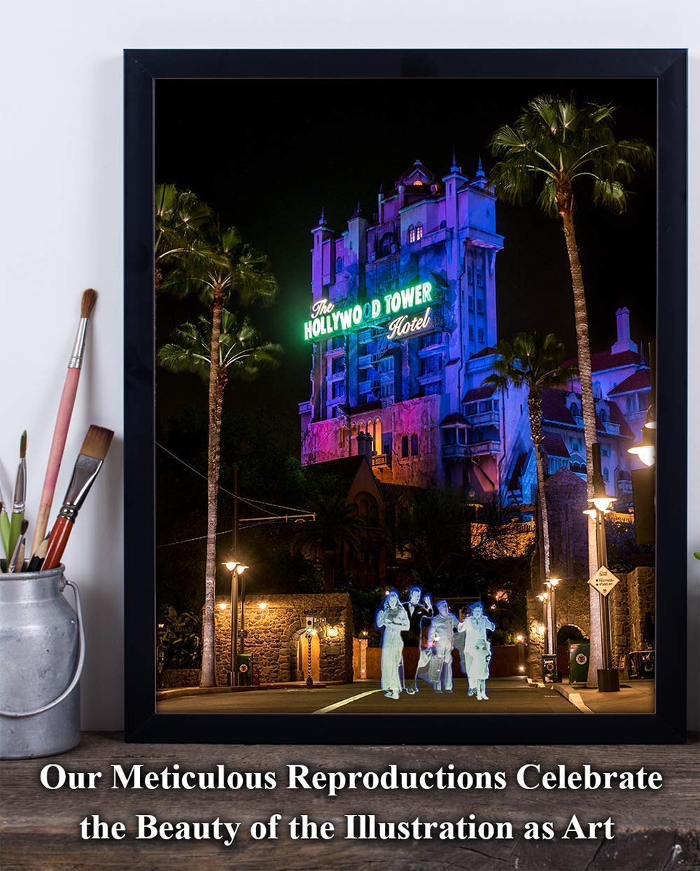 Tower of Terror with Ghosts - 11x14 Unframed A Print - Great Children's Room Decor and Gift for Disney Fans Under $15
