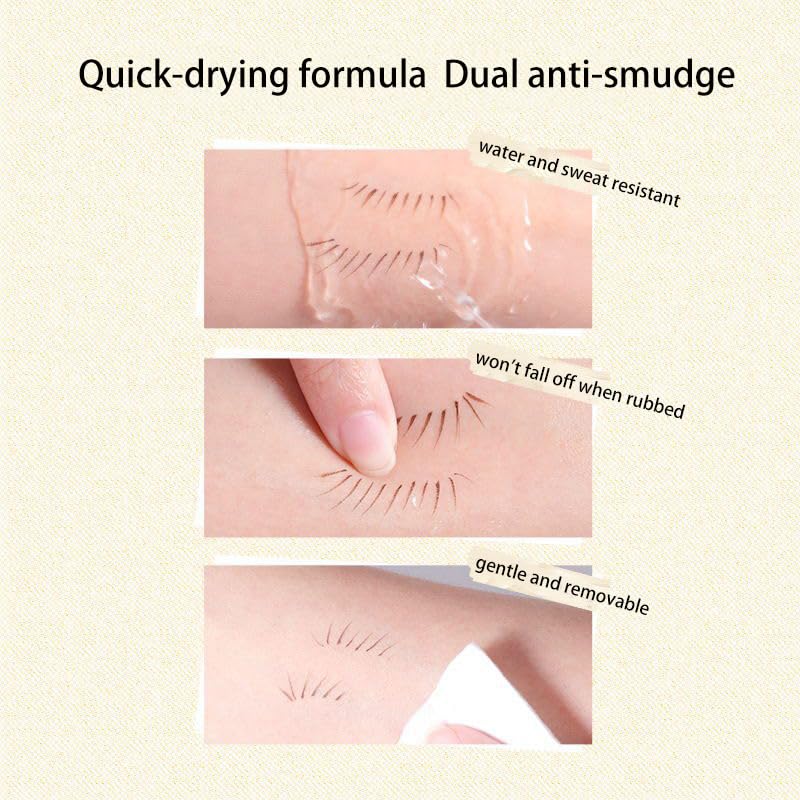 YOUSHEME Double Tip Lower Eyelash Pencil, Waterproof Liquid Eyeliner, Waterproof Liquid Eyeliner Pen Super Slim Eye Liner Eye Liner Makeup (Brown+Black), 1.0 Ounce, 1 Pack