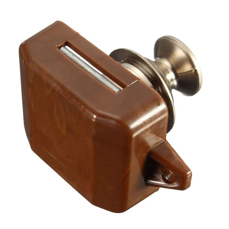 ZZBJ Push Lock Button Catch Lock Cupboard Door Knob Motorhome Boat RV Cabinet Drawer Push Latch Desk Drawer Furniture Lock