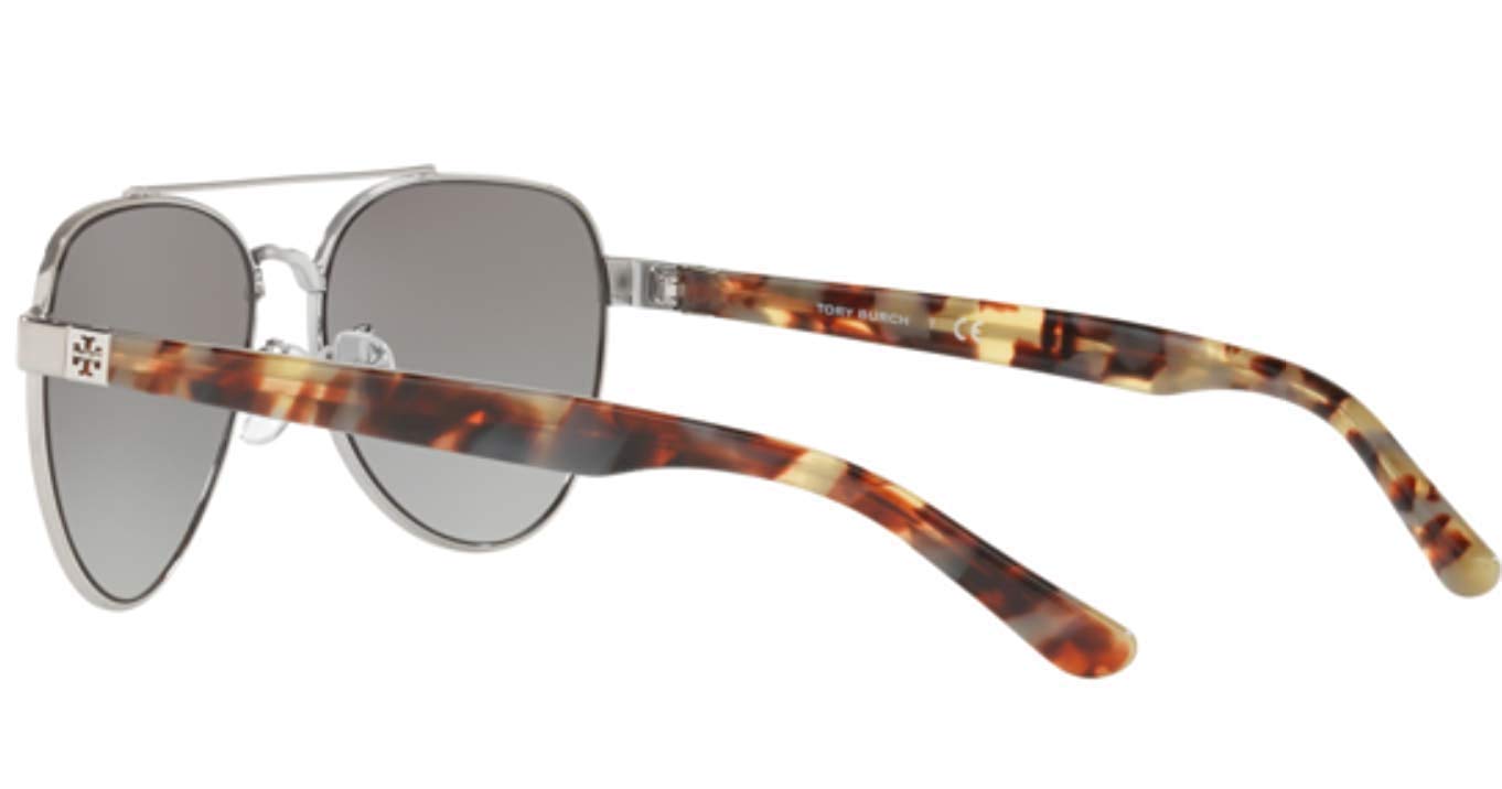 Tory Burch TY6070 Sunglasses 327511-57 -, Lt Grey Dk Grey Gradient TY6070-327511-57
