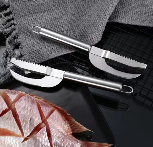 WOIWO 1PCS Stainless Steel Fish Belly Knife Multi-purpose Fish Knife Kitchen Fish Belly Knife Cleaning dirty Fish Scale Tool Fish Scale Planer