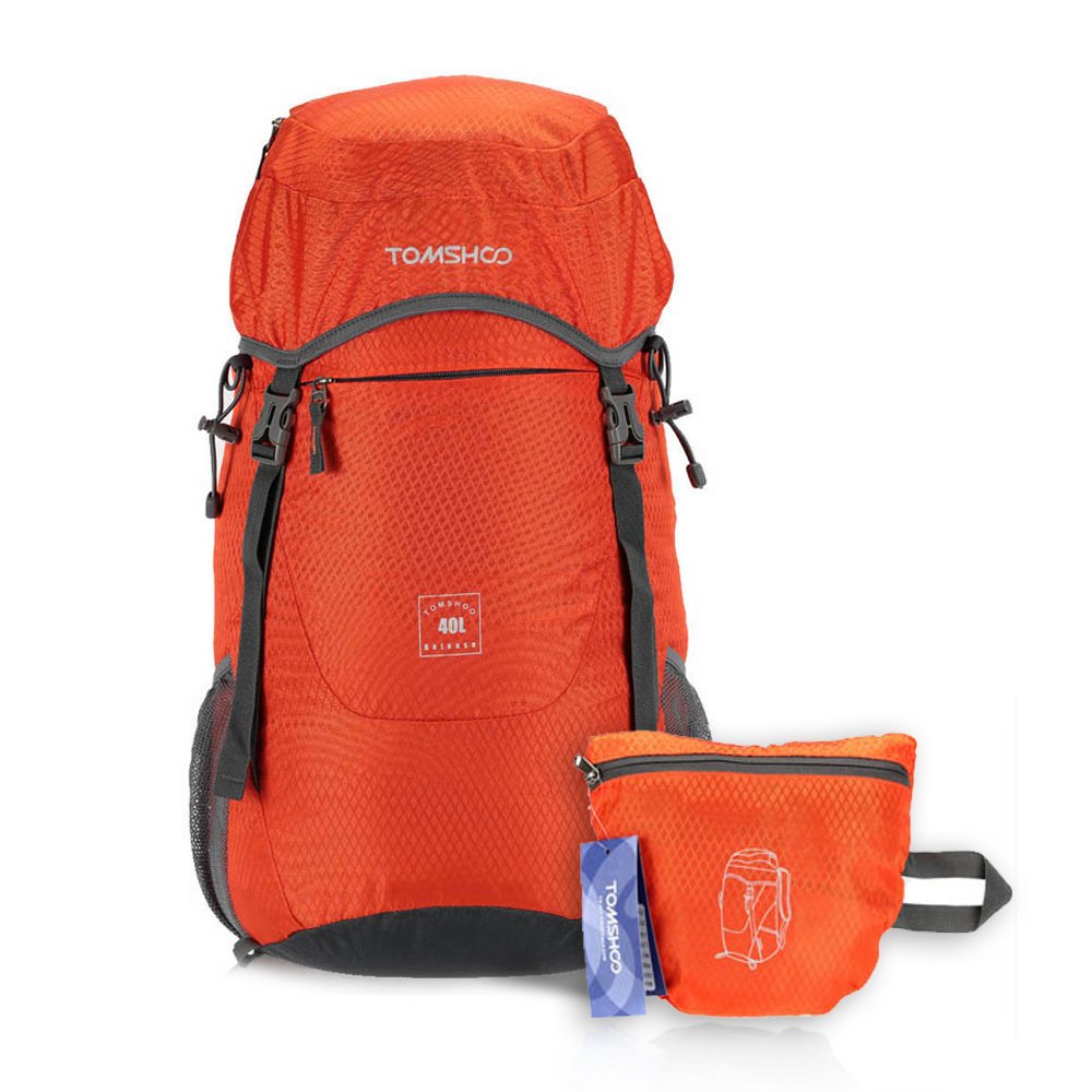TOMSHOO 40L Ultra Lightweight Backpack Waterproof Backpack Nylon Backpack Foldable Outdoor Backpack for Hiking/camping/Cycling