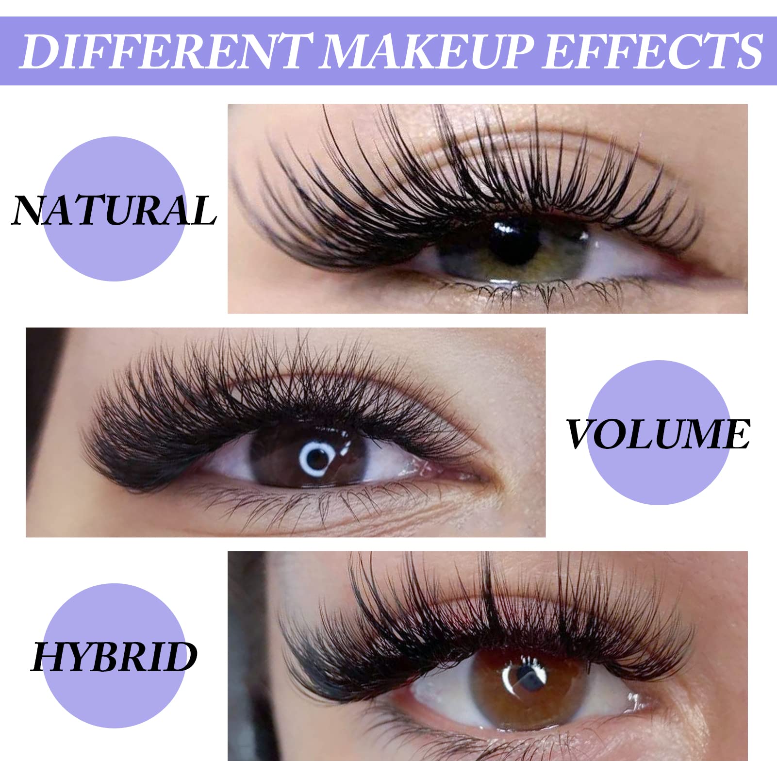 Wendy Lashes Classic Lash Extensions D Curl Eyelash Extensions Premium 0.10 thickness Volume Lash Extension 20-25mm Individual Lashes Soft Dark Professional Lashes Extensions(0.10-D, Mixed 20-25mm)