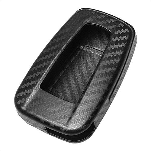 TANGSEN Smart Key Fob Case Compatible with Toyota Corolla Hatchback C-HR Prius RAV4 2 3 Button Keyless Entry Remote Personalized Protective Cover Plastic 3D Carbon Fiber Emboss