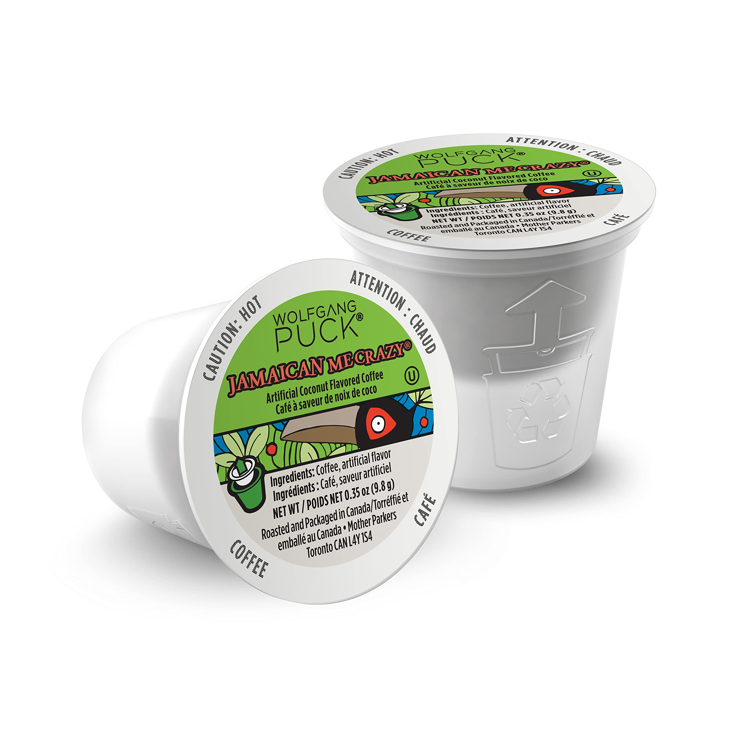 Wolfgang Puck Jamaican Me Crazy, Flavored, Medium Roast Coffee, Keurig K-Cup Brewer Compatible Pods, 120 Count (Pack of 1)