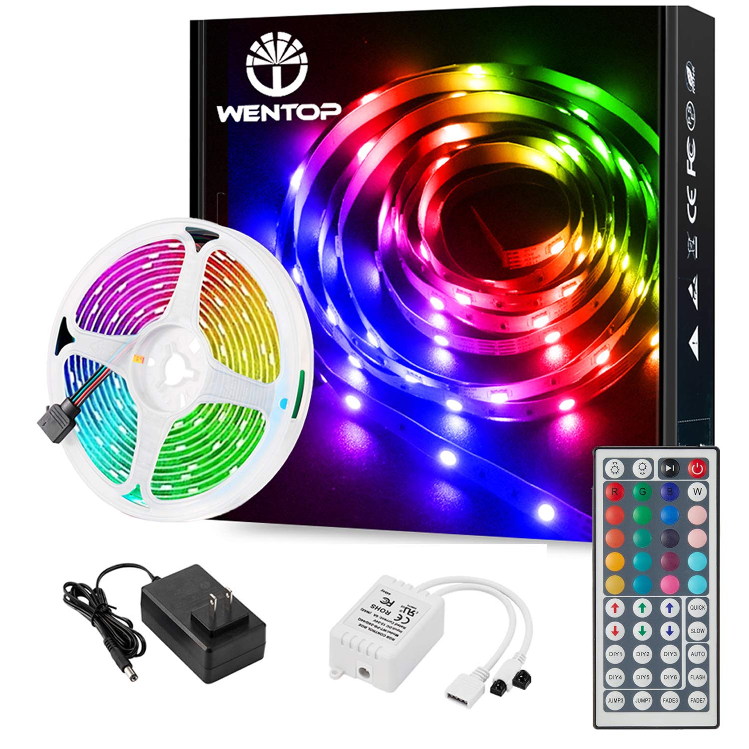 WenTop Led Strip Lights 16.4ft for Bedroom with Remote