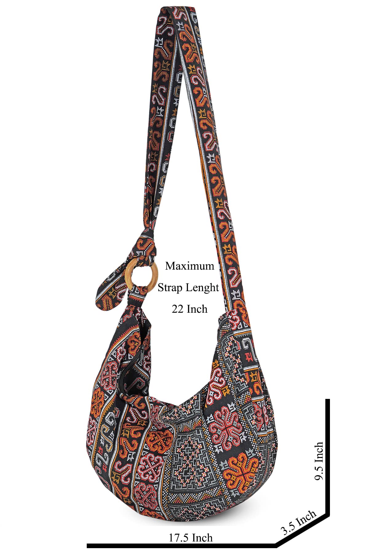 YOUR COZY Women's White Cotton Hobo Bag
