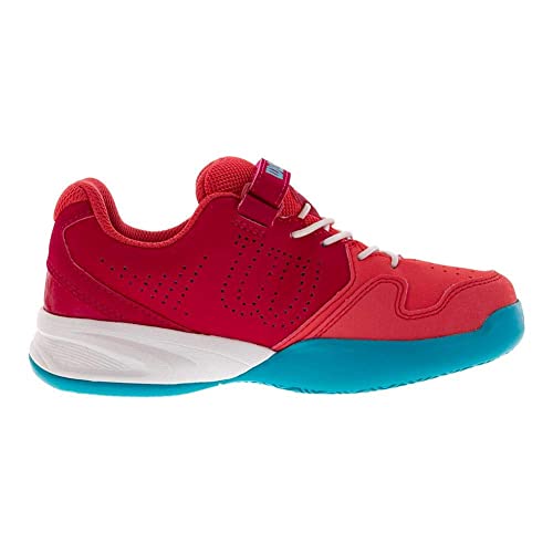 Wilson KAOS Junior Tennis shoes, Paradise Pink/White/Peacock Blue, 13