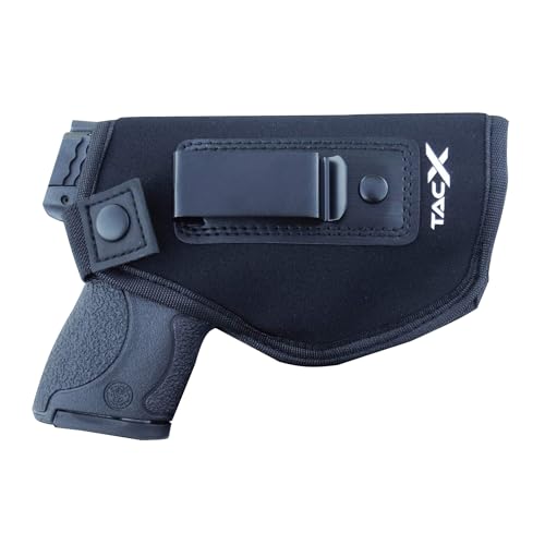 TacX Pro Gear Universal IWB Holster | Concealed Carry | Inside The Waistband | Flexible, Breathable, Neoprene | S&W M&P Shield 9/40 1911 XDS Taurus Glock