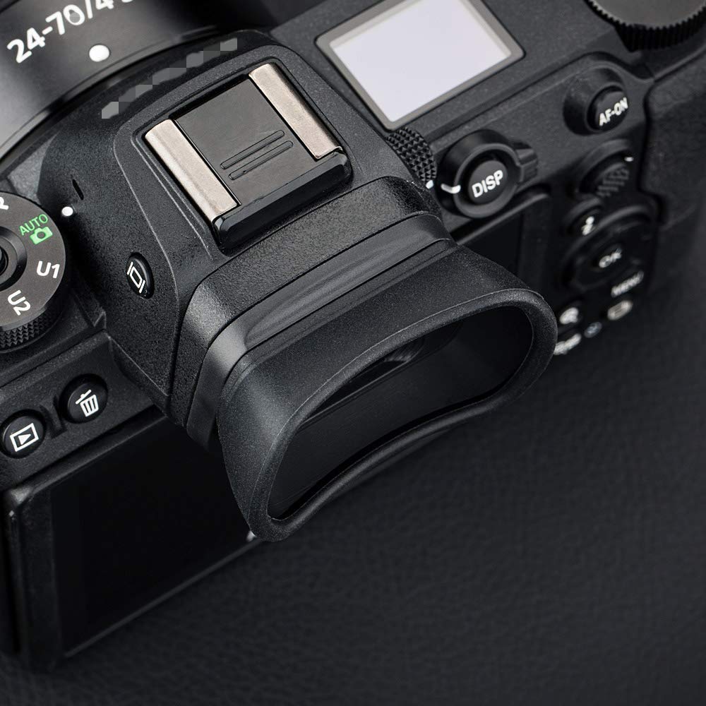 Z6II Z7II Eyecup + SD XQD Memory Card Case:Soft Silicon Camera Eyecup with 30 SD + 15 CFexpress B/XQD Cards Storage Case