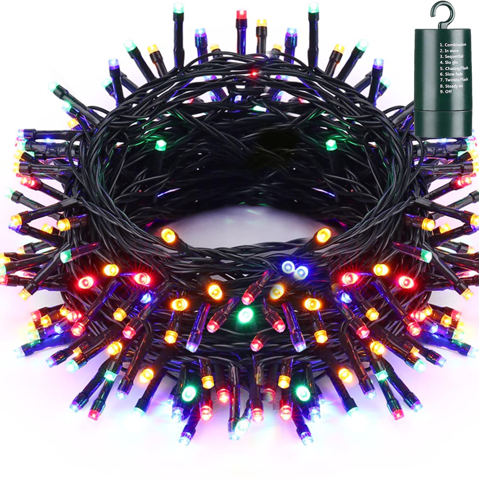 Toodour Battery Christmas Lights, 68.9ft 200 LED Christmas String Lights with 8 Twinkle Modes, Timer, Waterproof Battery Operated String Lights for Home, Party, Holiday, Christmas Decor - Warm White