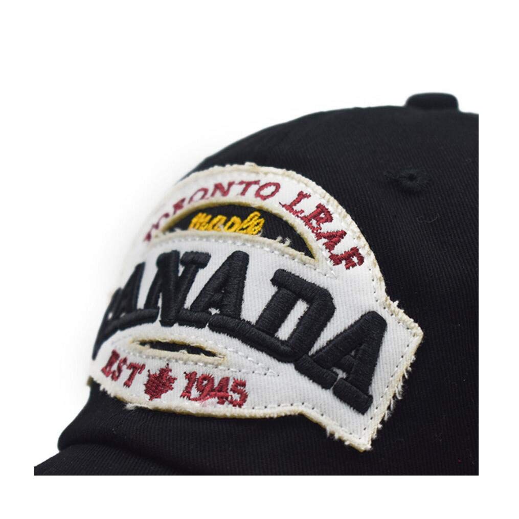 XibeiTrade Canada Maple Flag Cotton Baseball Cap for Men Women Sports Outdoor Sun Hat (Wine Red)