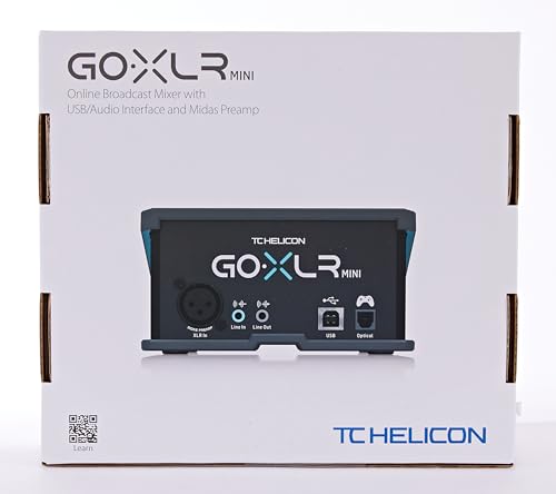 TC Helicon GoXLR MINI Online Broadcast Mixer with USB/Audio Interface and Midas Preamp, Officially Supported on Windows