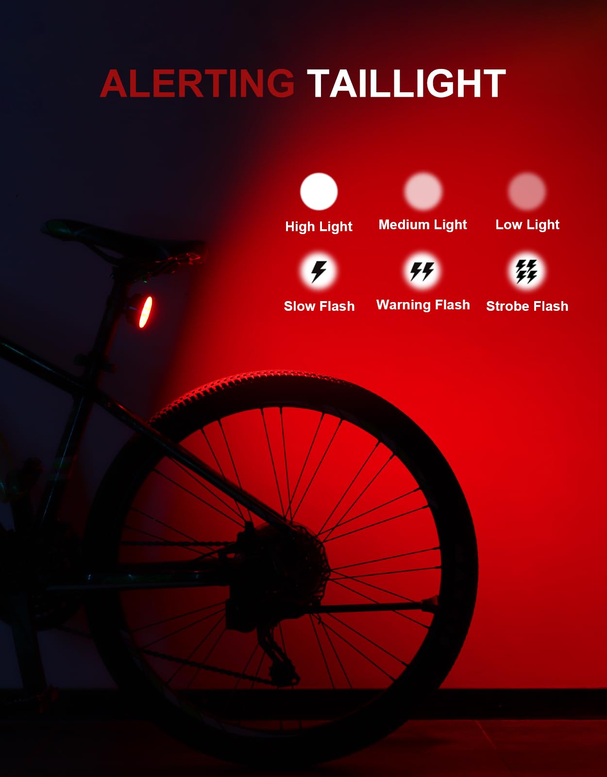 Viccux Bike Lights, [8+12 Modes & USB Rechargeable] Ultra Bright LED Bike Lights for Night Riding Front and Rear Flashlight, IP65 Waterproof Bicycle Headlight and Tail Light for Mountain Cycling 2 Set